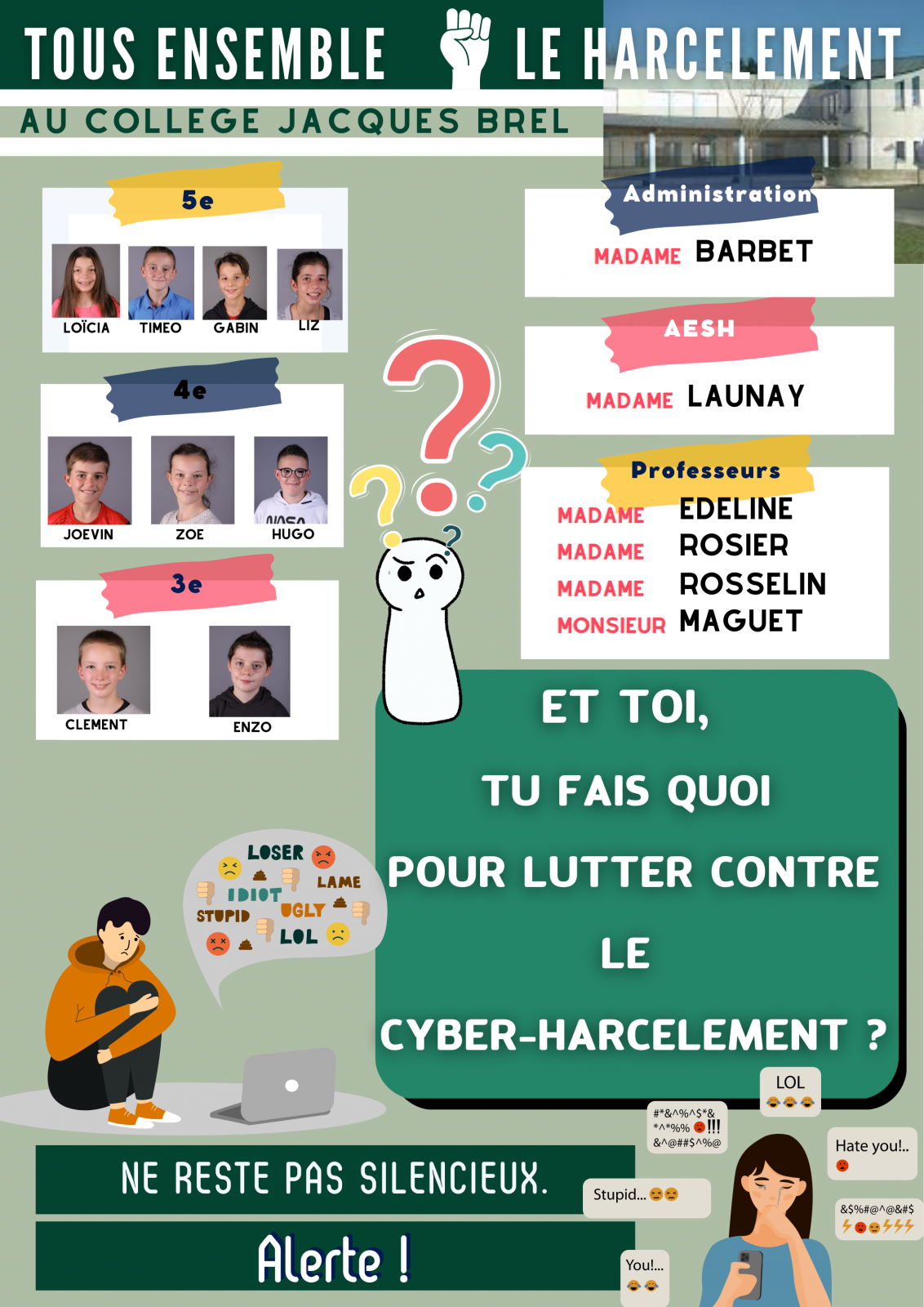 Le 7 Février, tous ensemble contre le cyberharcèlement - Collège ...